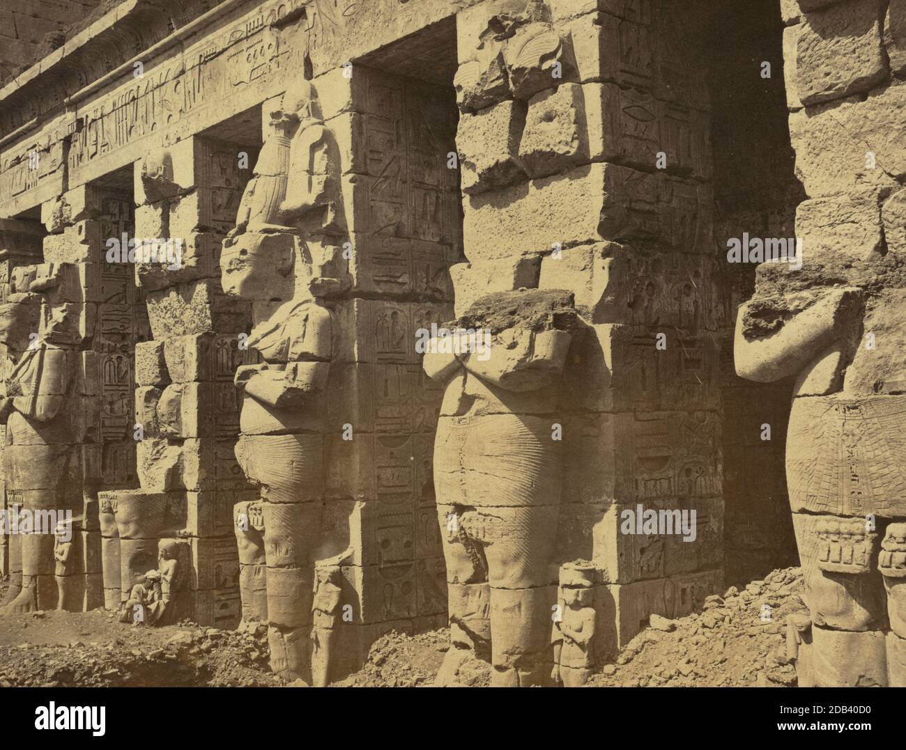 Five statues at the ends of square columns at the Grand Temple in ...