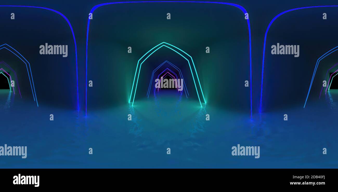 3d illustration, 3d rendering, vr 360 panorama abstract images of the ...