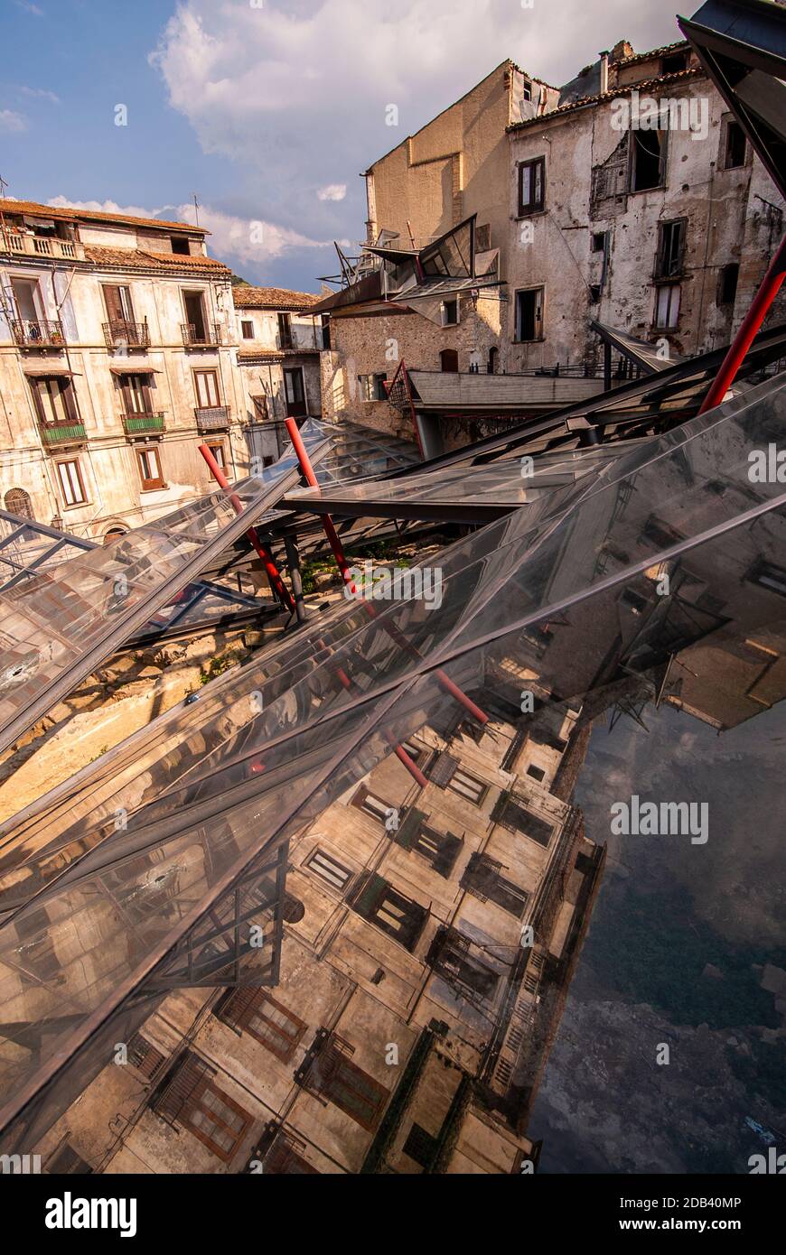 Italy Calabria Cosenza Vecchia Historic Center - glass structure and ...
