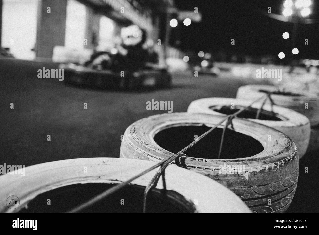 Race car driving on track Black and White Stock Photos & Images - Alamy