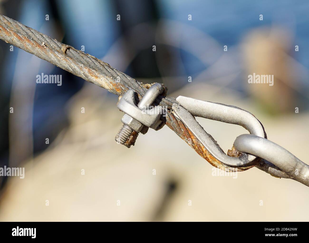 stainless steel turnbuckle hook and steel wire cable rope connection ...