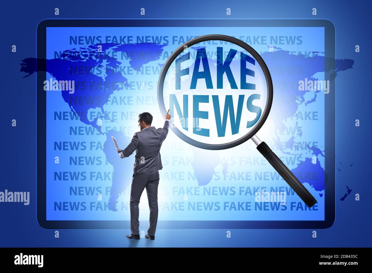 Fake news concept in the information manipulation concept Stock Photo ...