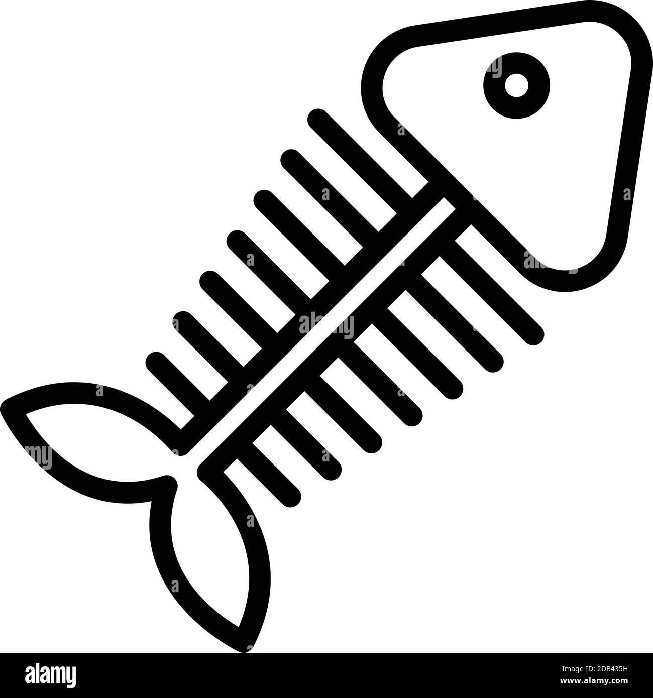 Fish bone icon. Outline fish bone vector icon for web design isolated ...