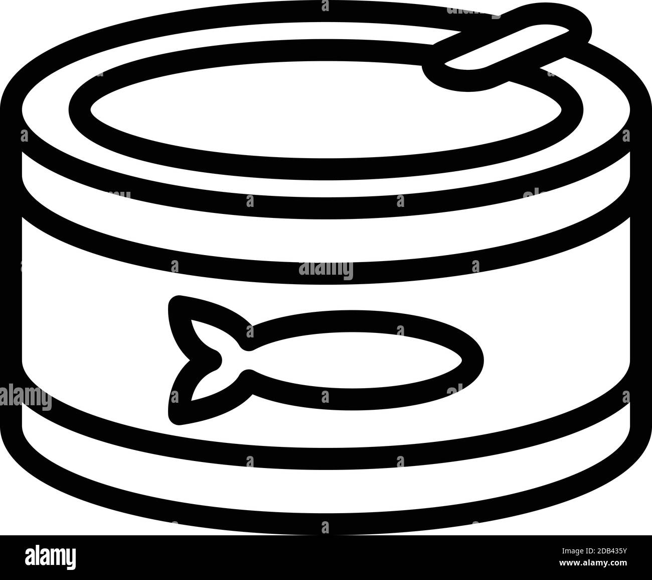 Canned fish icon. Outline canned fish vector icon for web design ...