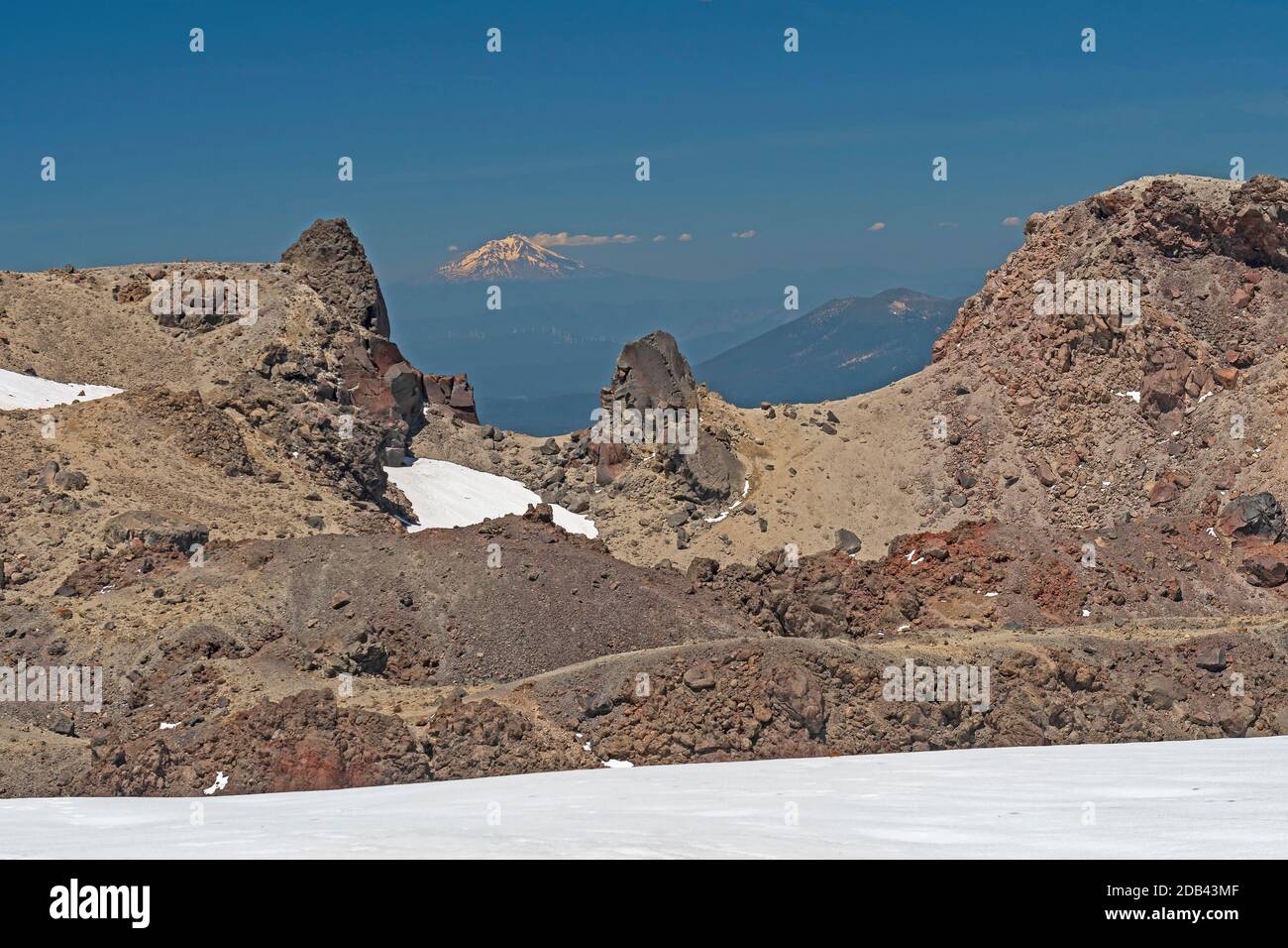 My Shasta Volcano Viewed from the Crater of the Mt Lassen Volcano in ...