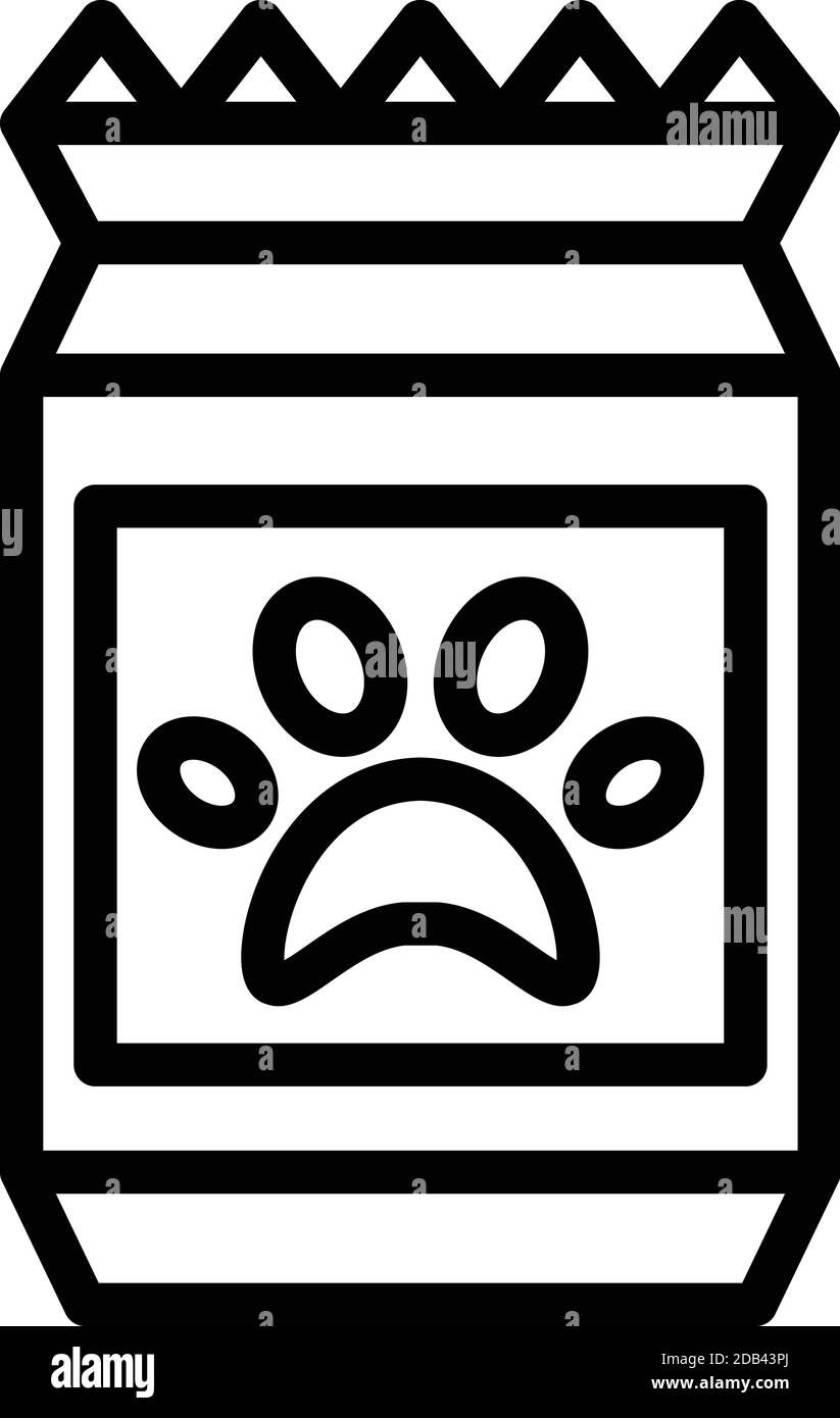 Meal feed pack icon. Outline meal feed pack vector icon for web design ...