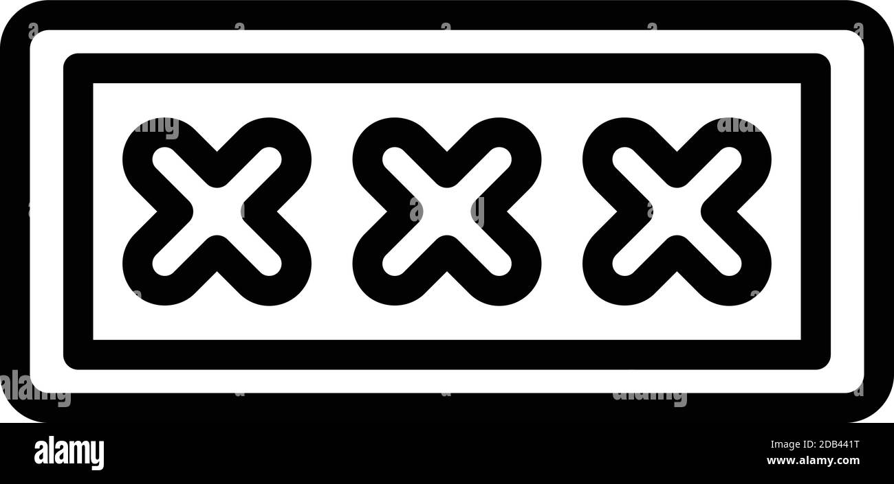 Incorrect Password Icon Outline Incorrect Password Vector Icon For Web Design Isolated On White