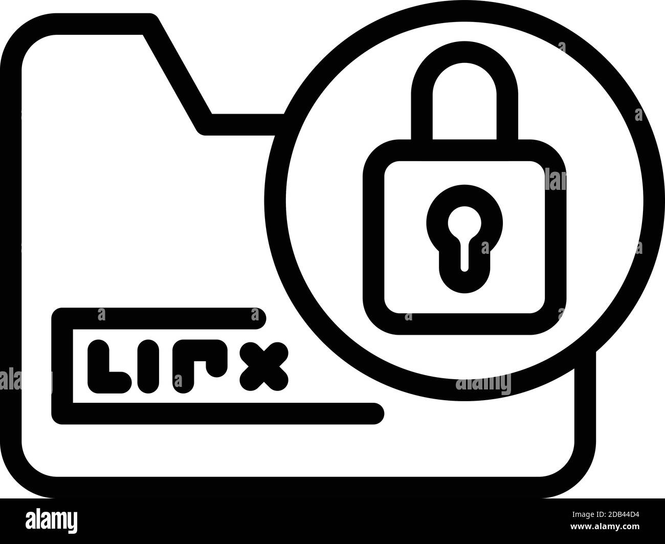 Secured files icon. Outline secured files vector icon for web design ...