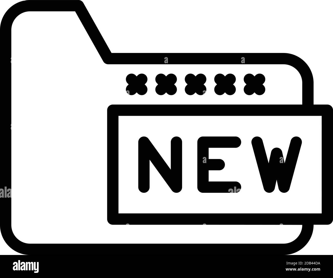 New secured file icon. Outline new secured file vector icon for web ...