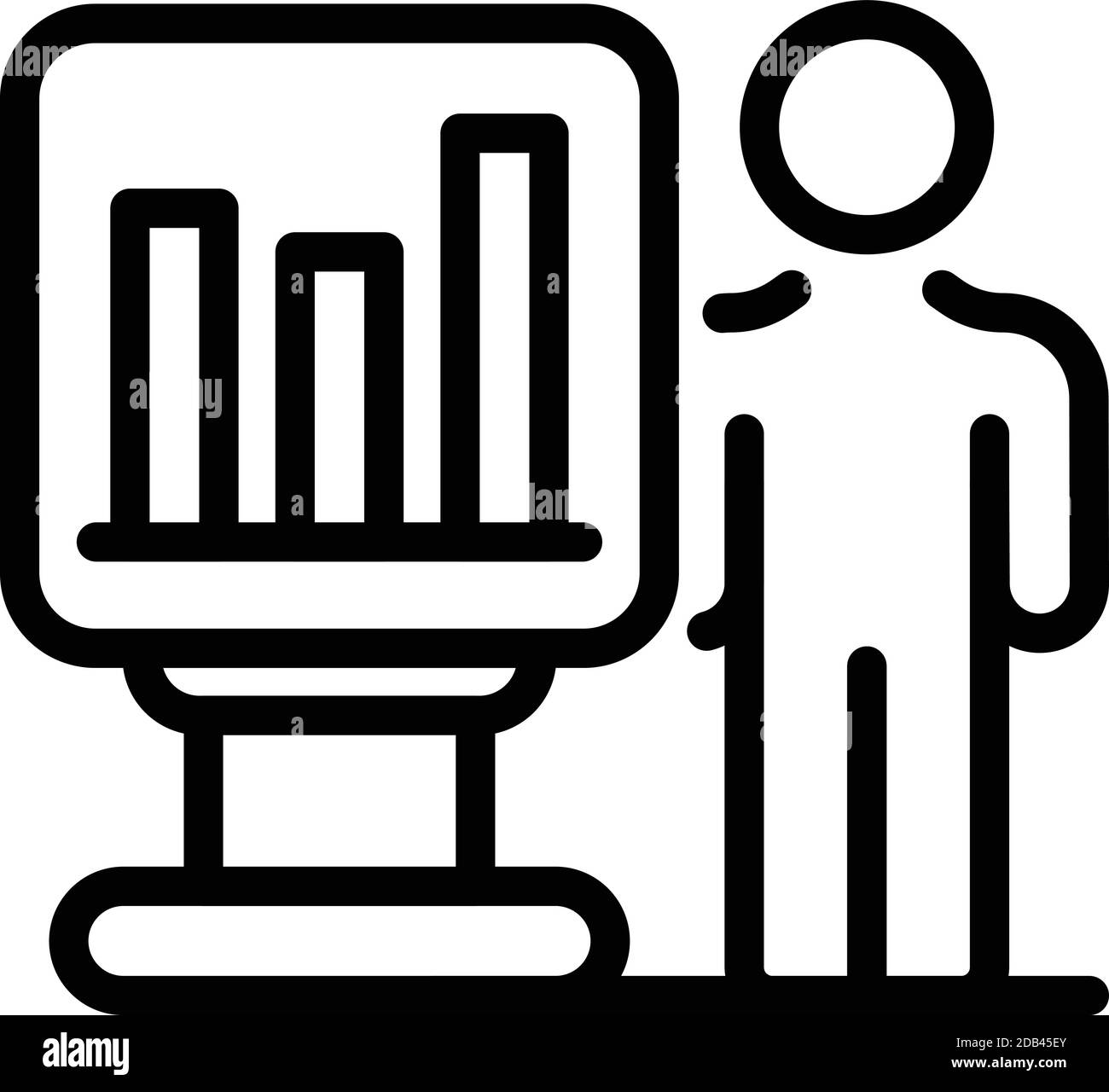 Report meeting icon. Outline report meeting vector icon for web design ...