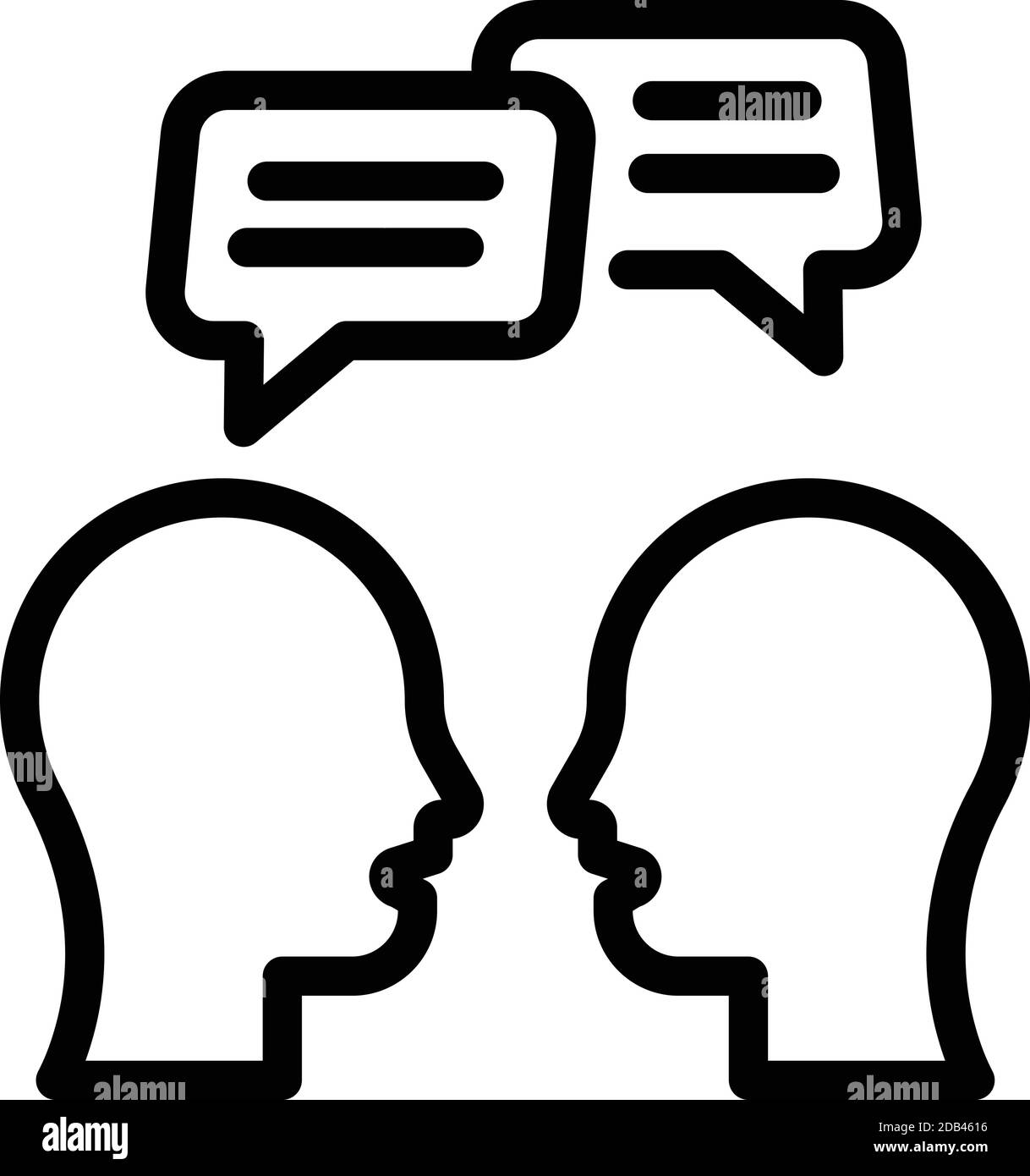 Working chat icon. Outline working chat vector icon for web design ...