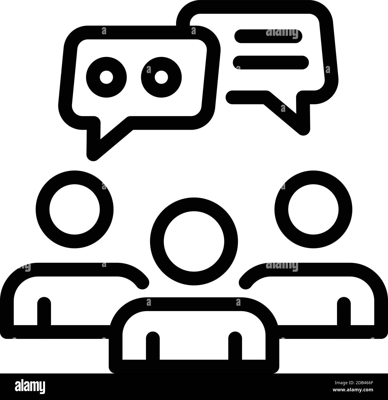 Financial meeting icon. Outline financial meeting vector icon for web ...