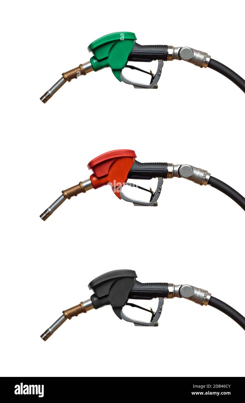 Car filling up fuel pump Cut Out Stock Images & Pictures - Alamy