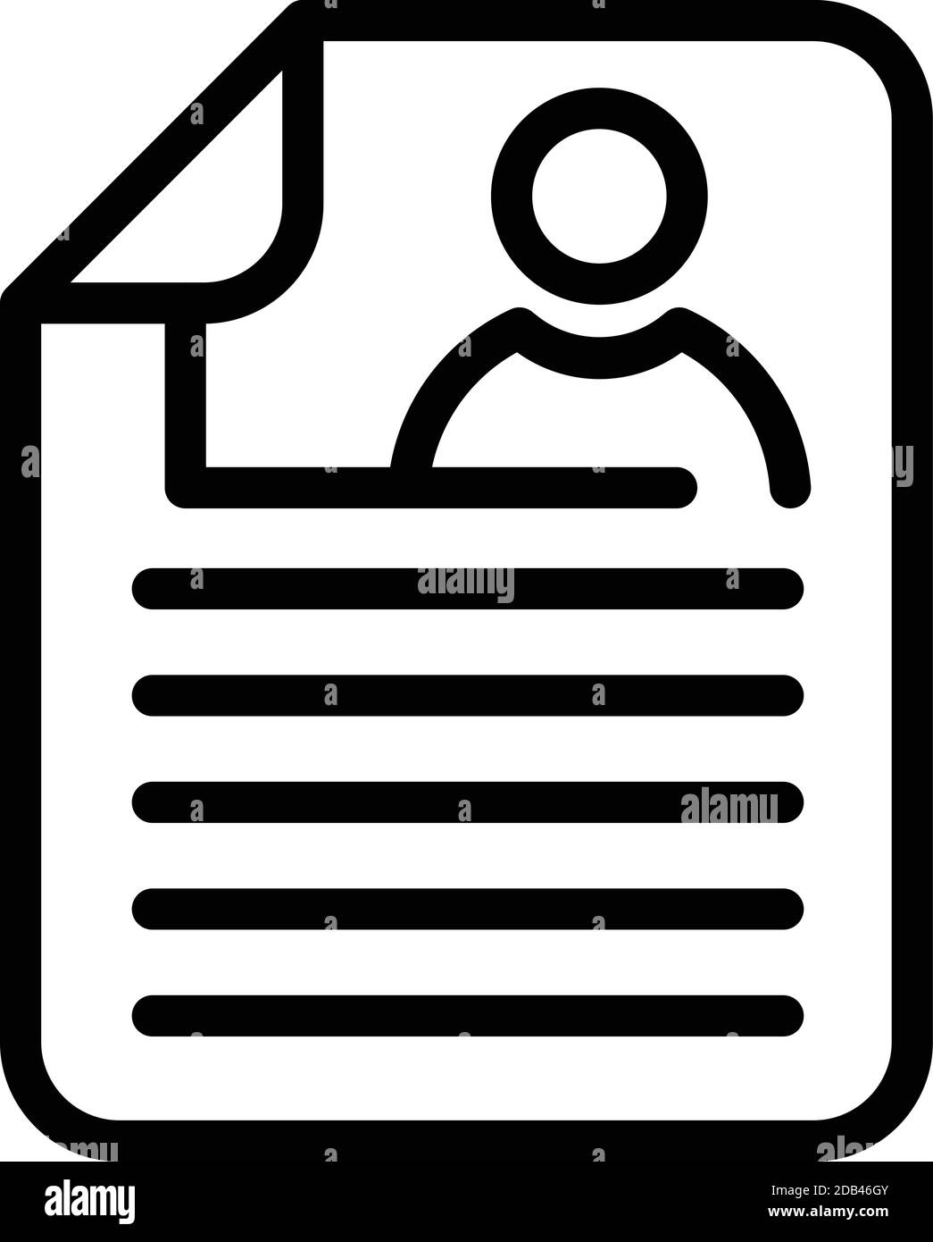 Cv paper icon. Outline cv paper vector icon for web design isolated on ...