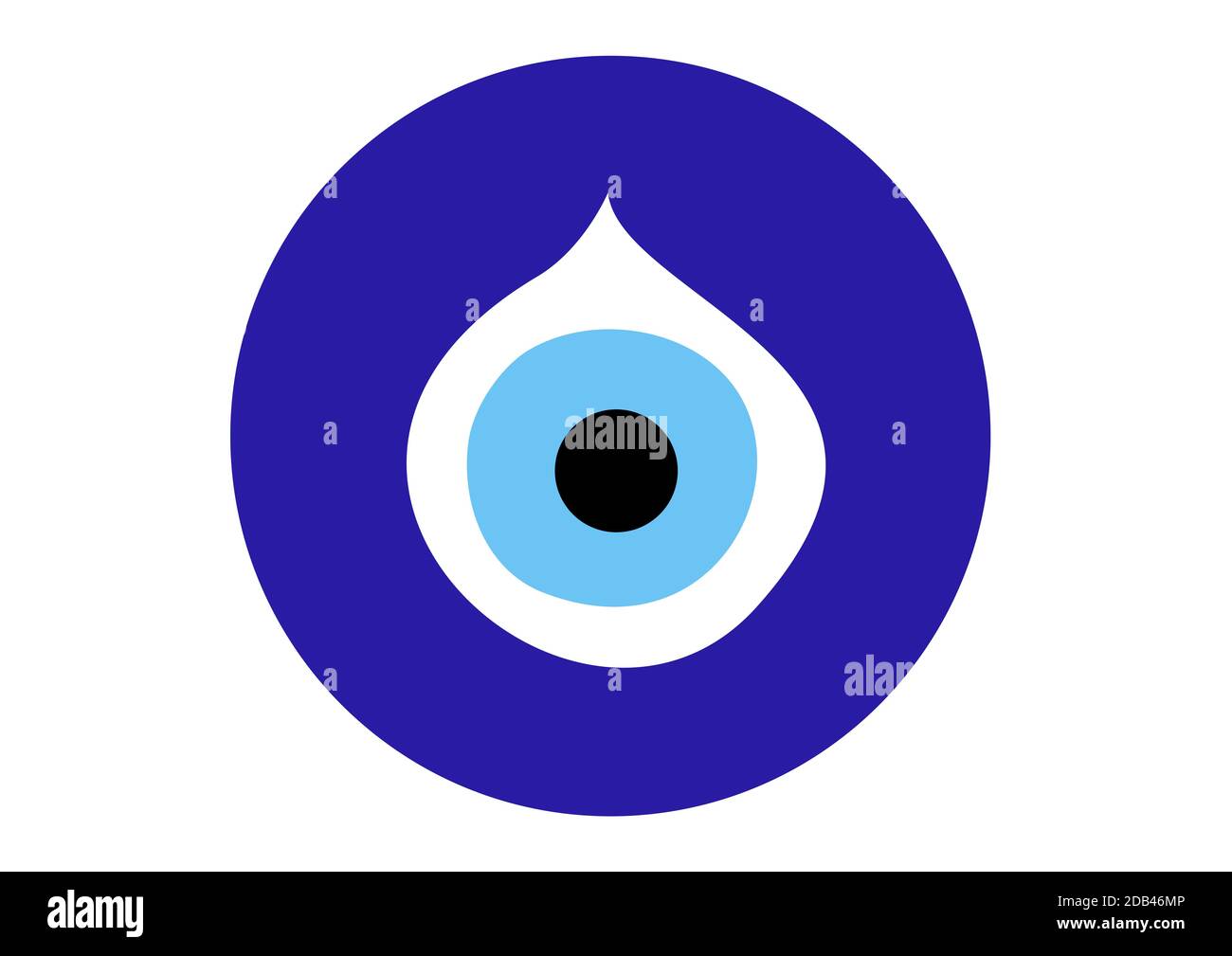 evil eye symbol amulet illustration on white background Stock Photo - Alamy