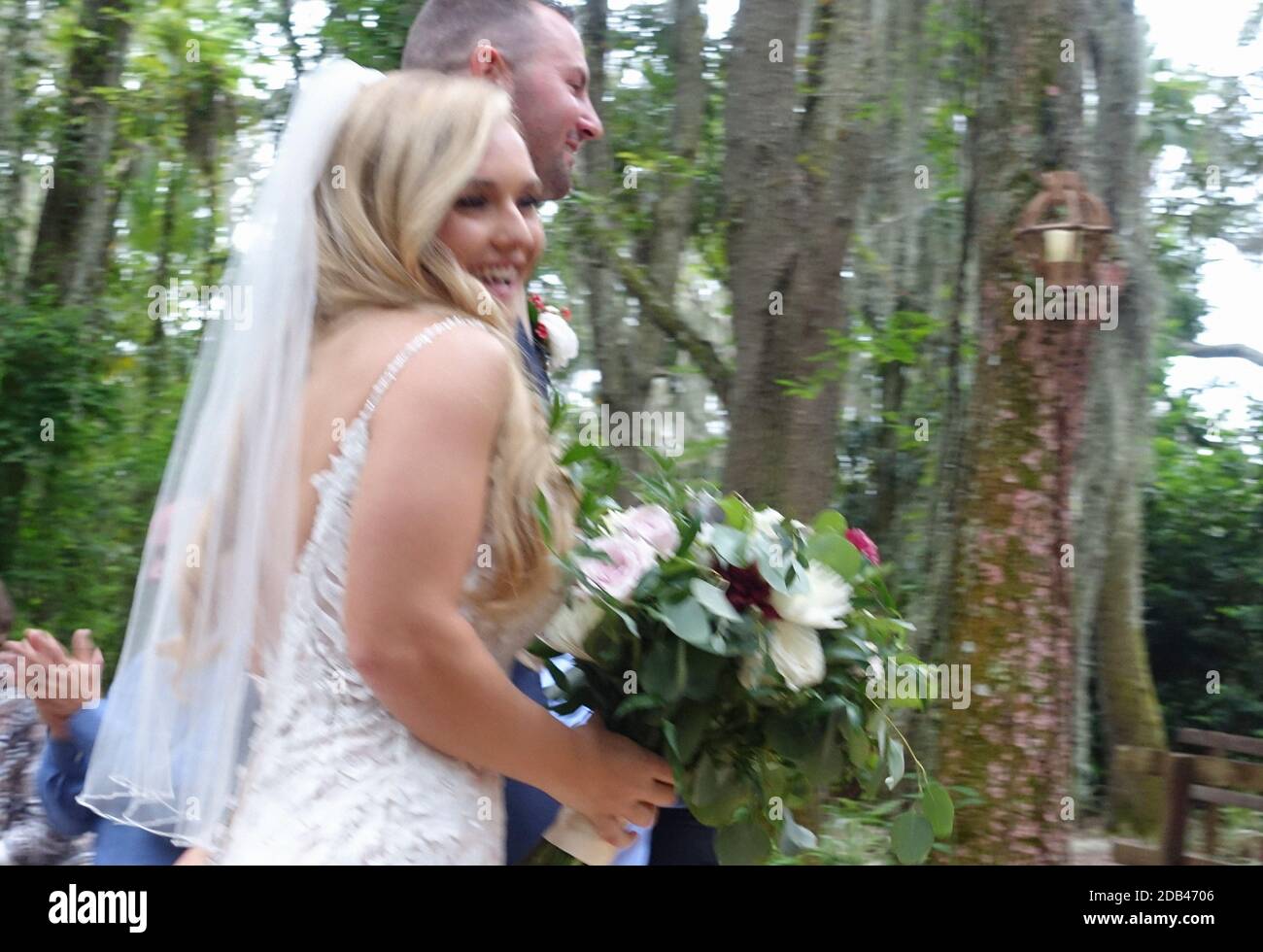 Happy Bride and Groom Just Married Stock Photo - Alamy