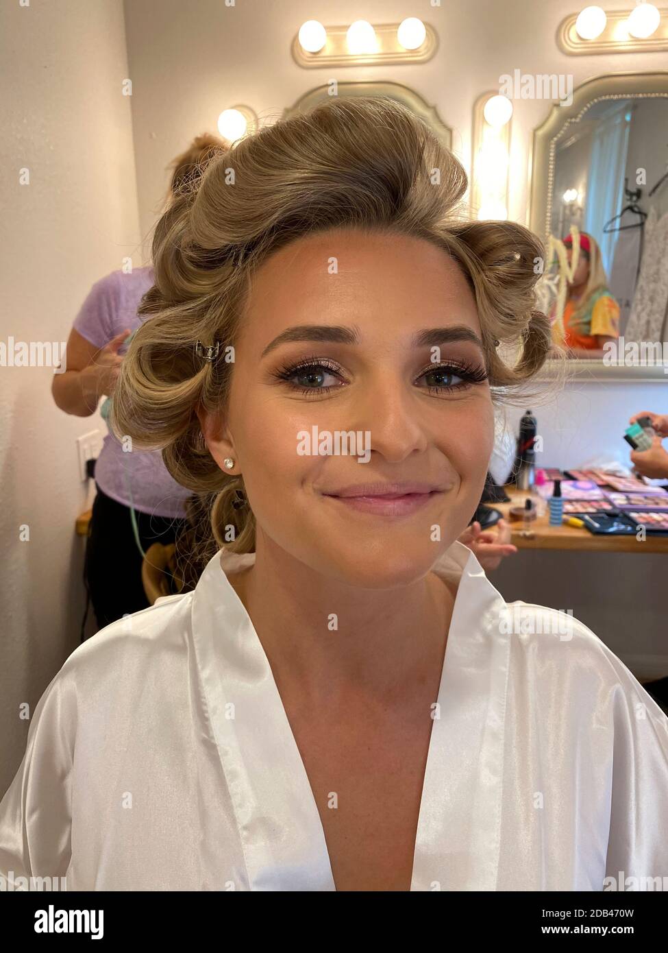 Bride getting Ready for Wedding Stock Photo - Alamy