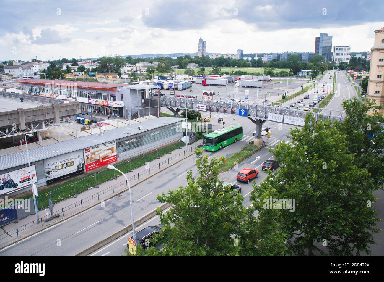 The area of the Brno Lower Railway Station (Dolni nadrazi) by the ...