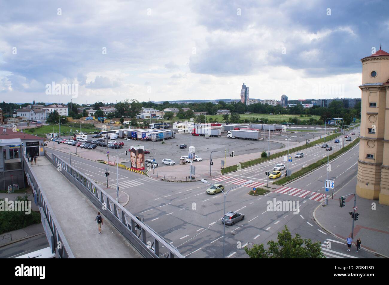 The area of the Brno Lower Railway Station (Dolni nadrazi) by the ...