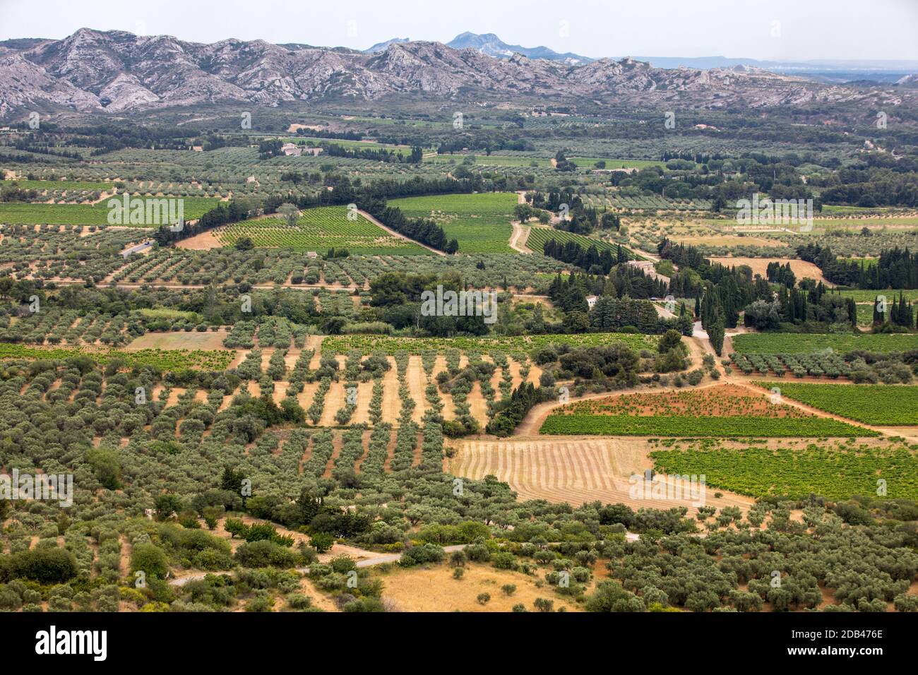 Panoramic view on Luberon valley from the famous Les Baux de Provence ...