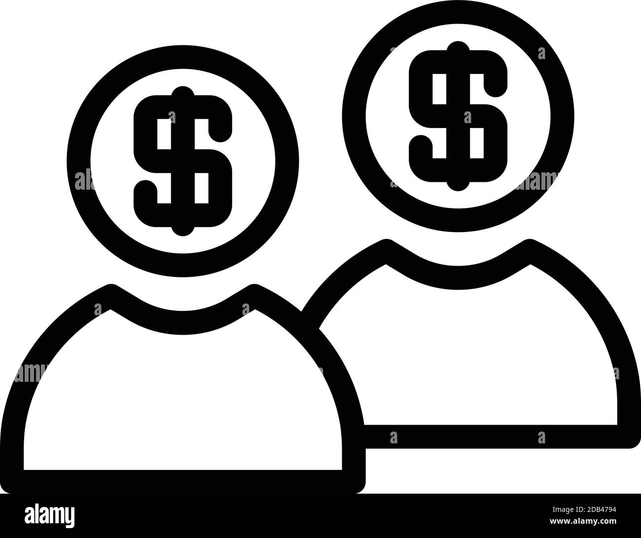 Shareholders icon. Outline shareholders vector icon for web design ...