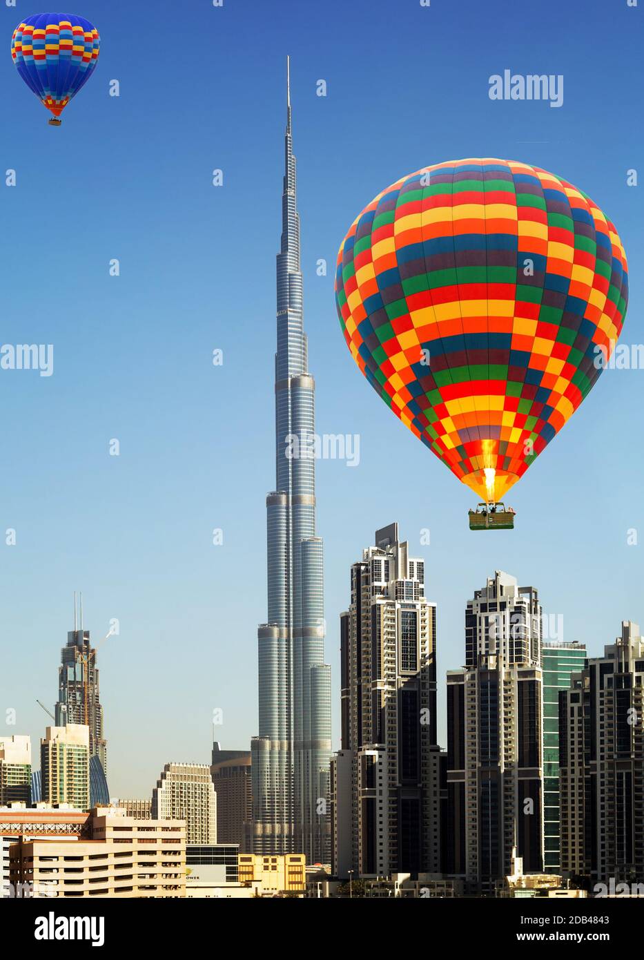 Panorama of Burj Khalifa tallest building in the world 829.8 m. Dubai ...