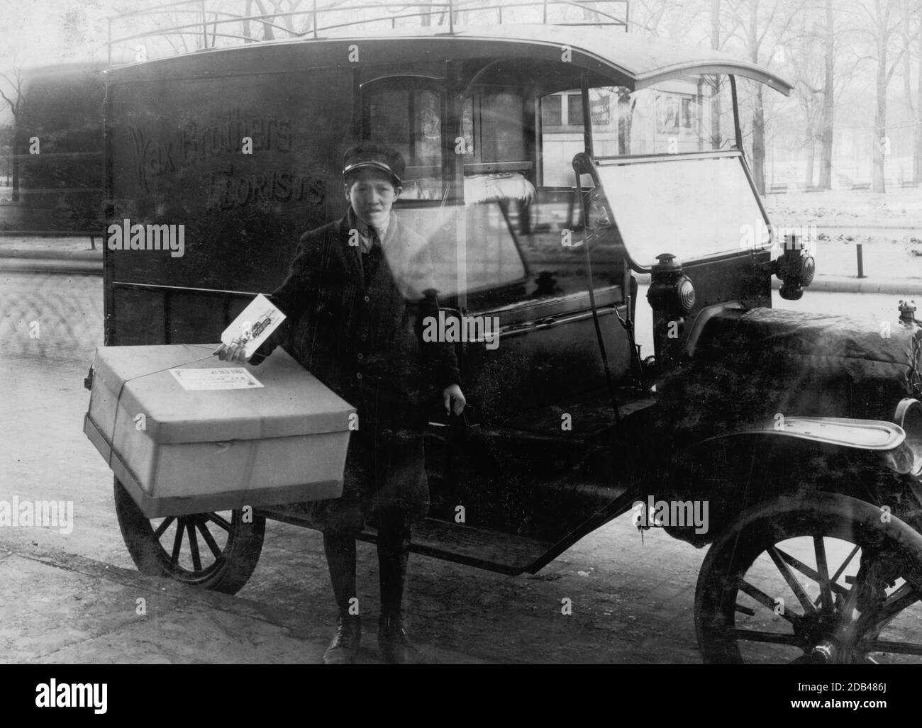 Abe Singer, 14-year old helper at Wax Florists, 143 Tremont Street. He ...