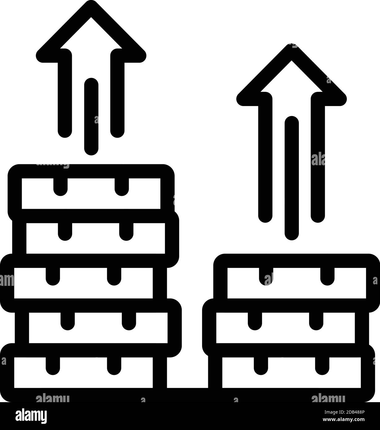 Money raise icon. Outline money raise vector icon for web design ...