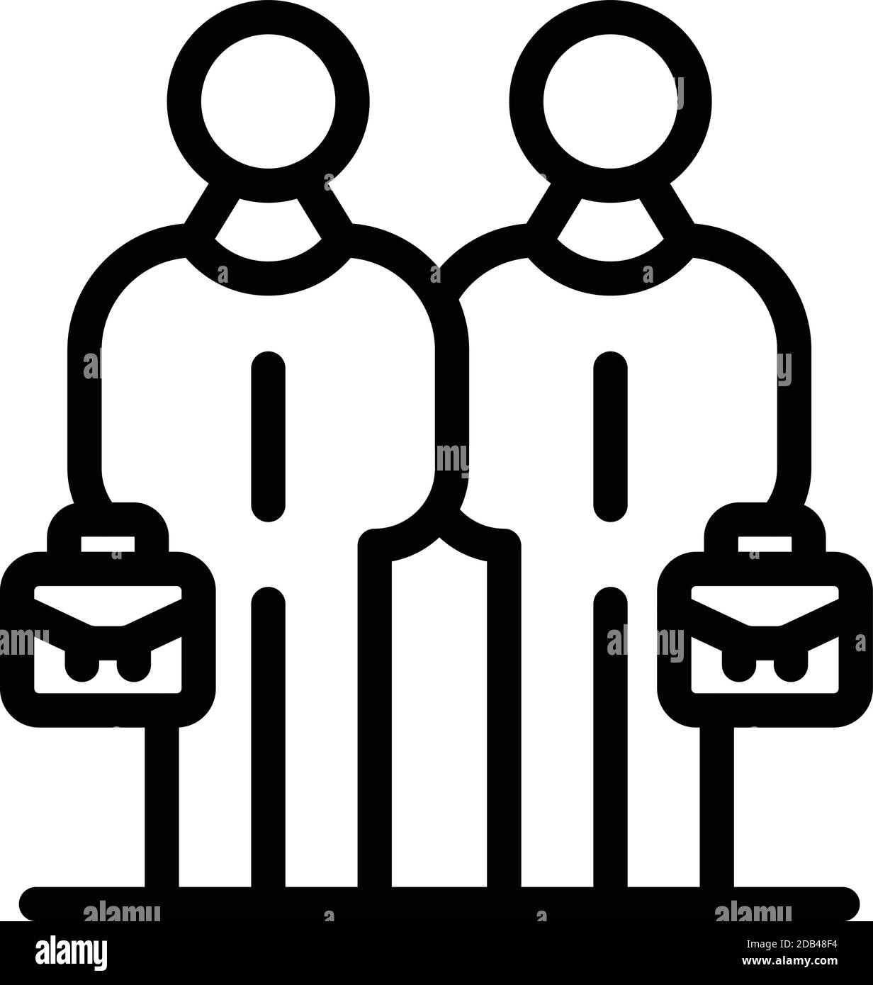 Business partners icon. Outline business partners vector icon for web ...