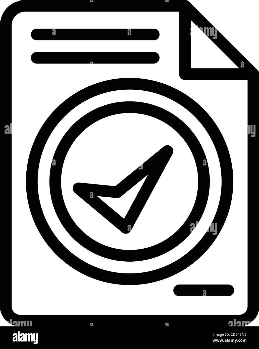 Done contract icon. Outline done contract vector icon for web design ...