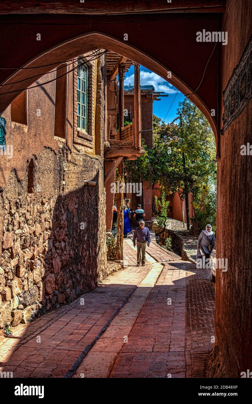 Archway Abyaneh Called The Red Village Barzrud District Natanz