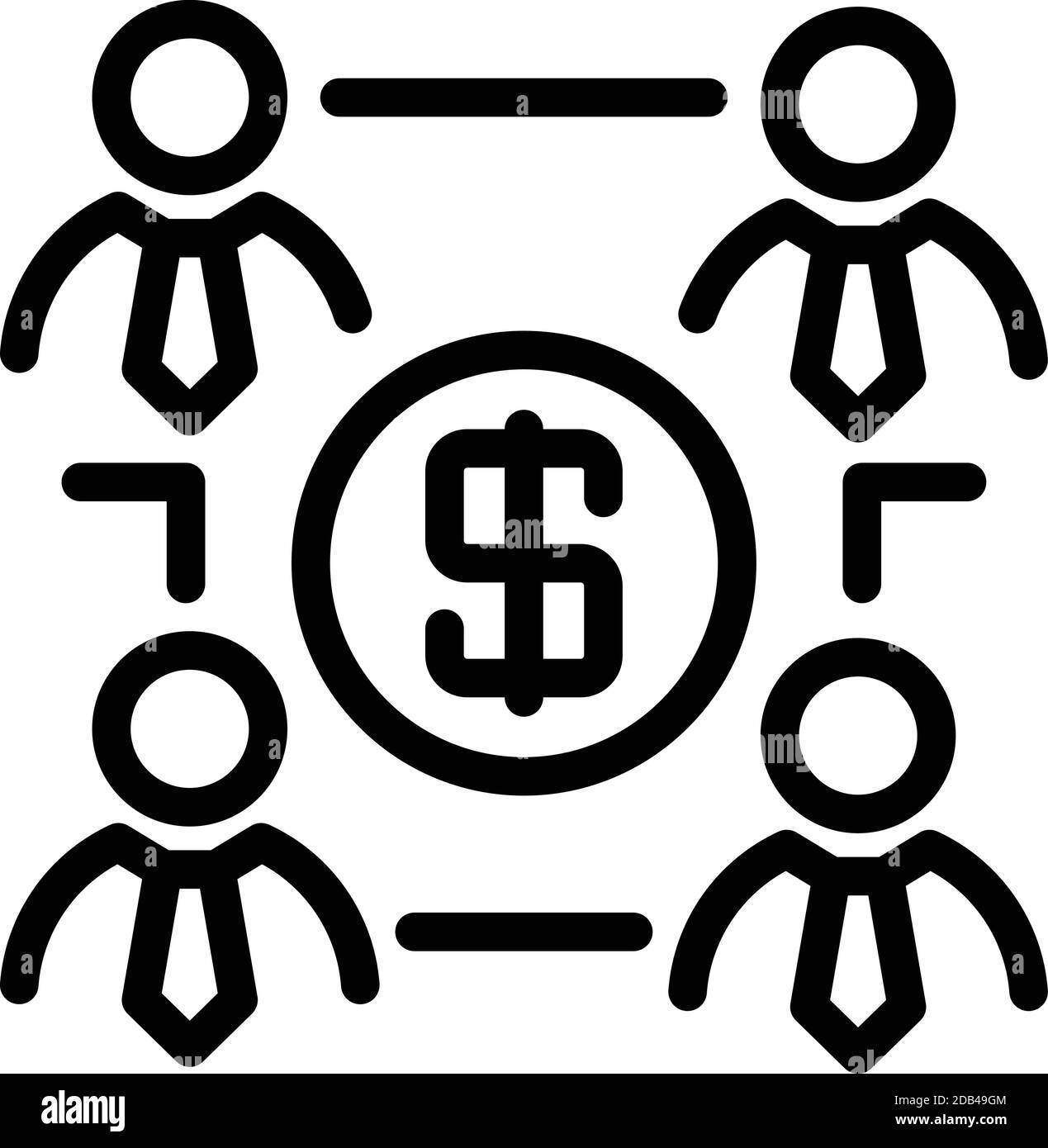 Profit shareholders icon. Outline profit shareholders vector icon for ...