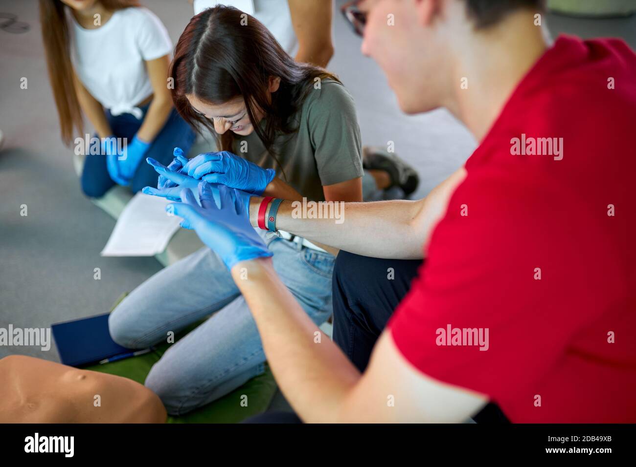 First aid class gloves hi-res stock photography and images - Alamy
