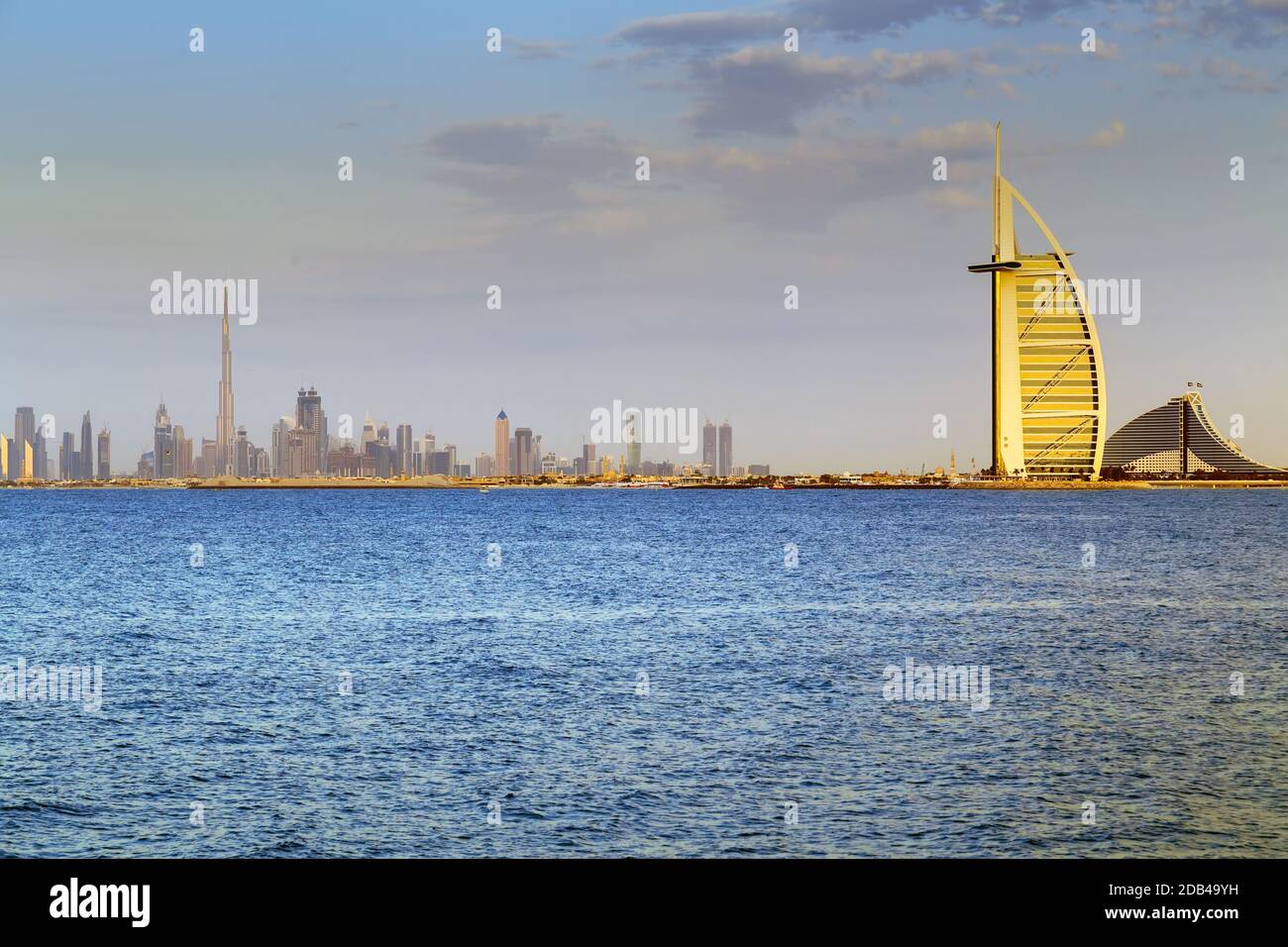 The view from the Persian Gulf, Downtown of Dubai United Arab Emirates ...