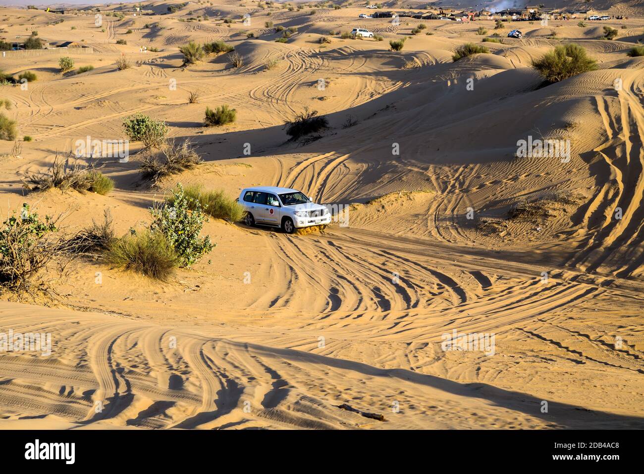 DUBAI, UNITED ARAB EMIRATES - JANUARY 25, 2016: Safari rally car 4x4 ...
