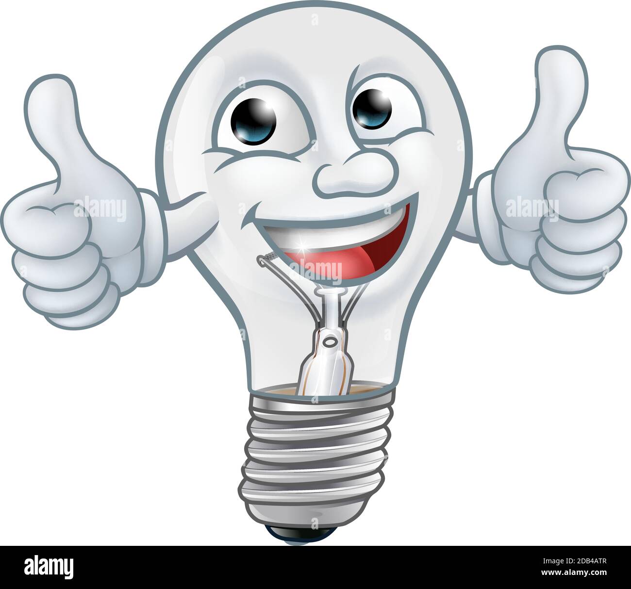 Light Bulb Cartoon Character Lightbulb Mascot Stock Vector Image And Art