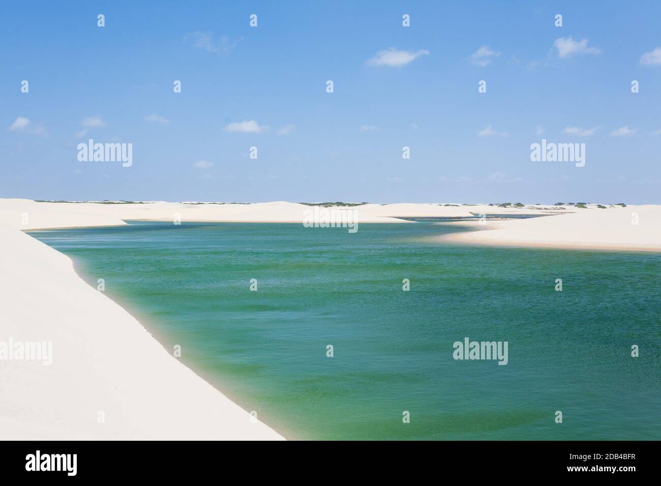 White sand dunes panorama from Lencois Maranhenses National Park ...
