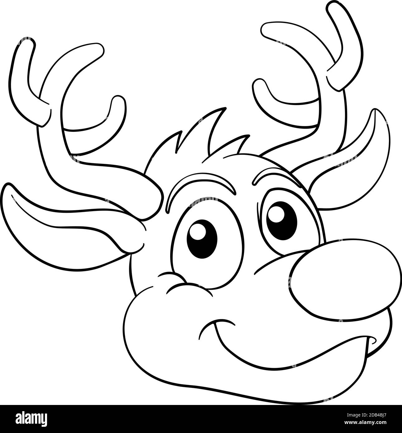 Reindeer Face Clip Art Black And White