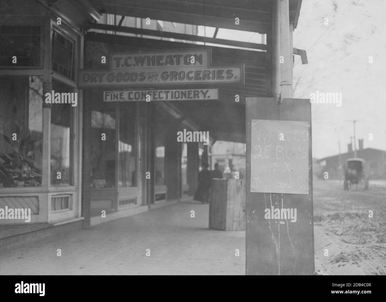 Sign on Company store, Wheaton Glass Works, Millville, N.J Stock Photo ...