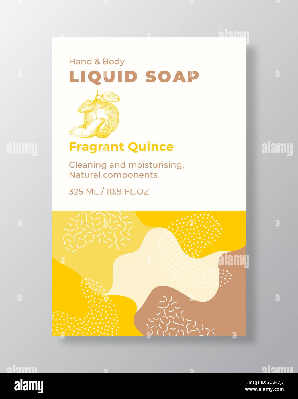Liquid Soap Package Label Template. Abstract Shapes Camo Background ...