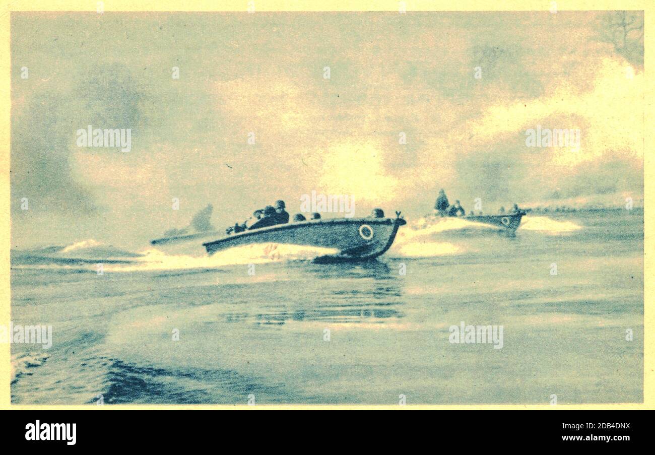 German army boats on the Rhein river Stock Photo - Alamy