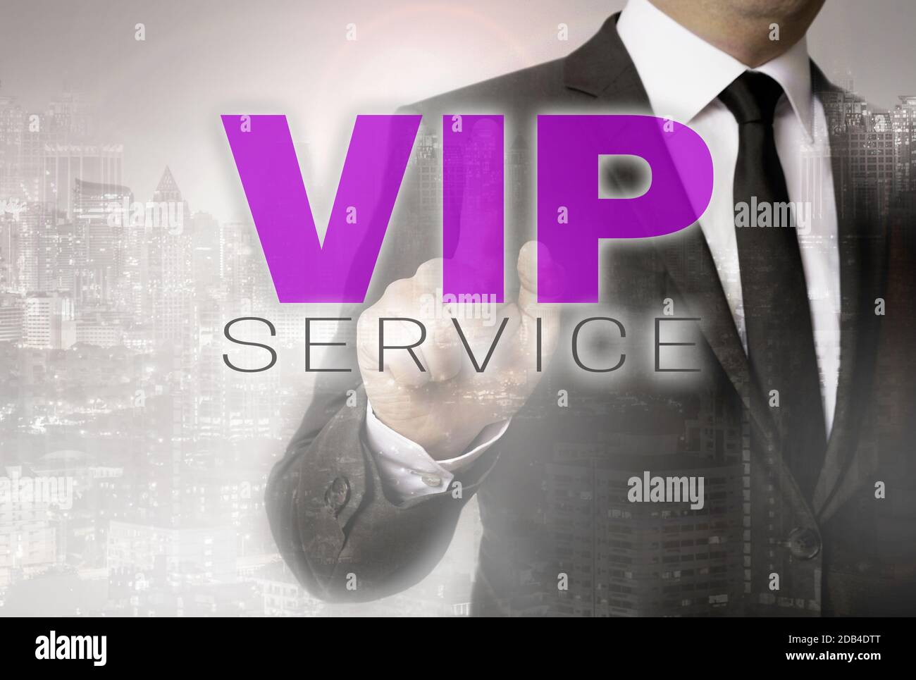 Vip service is shown by businessman concept Stock Photo - Alamy