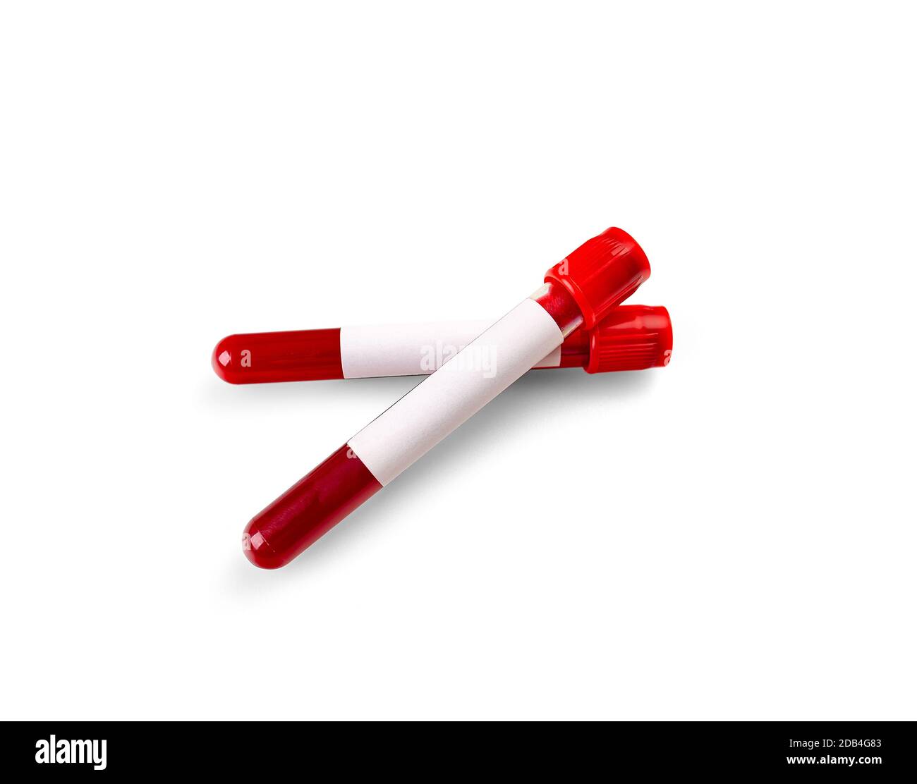 Medical blood tube, blood test tube for laboratory on white background ...