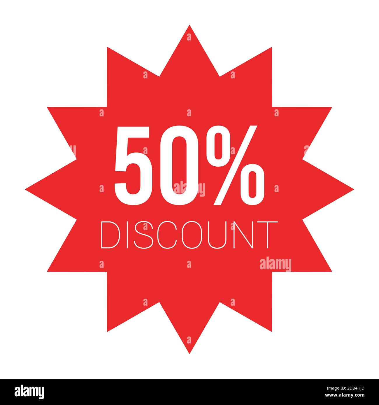 Red sale starburst sticker - stared round label and badge with best ...