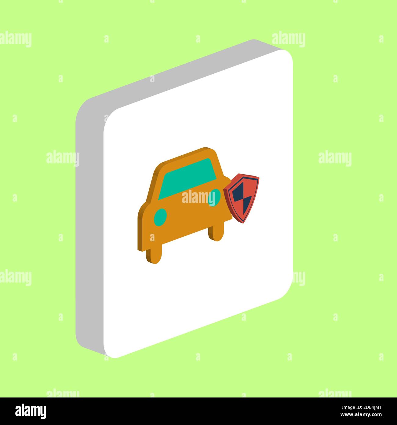 Protect car Simple vector icon. Illustration symbol design template for ...