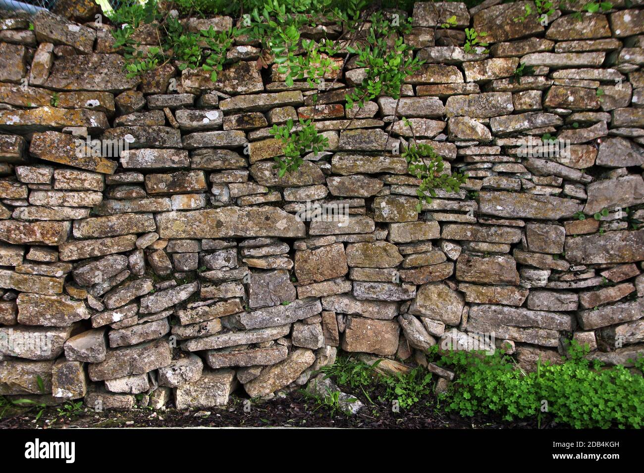 traditional slate stone wall on portuguese countryside on the algarve ...