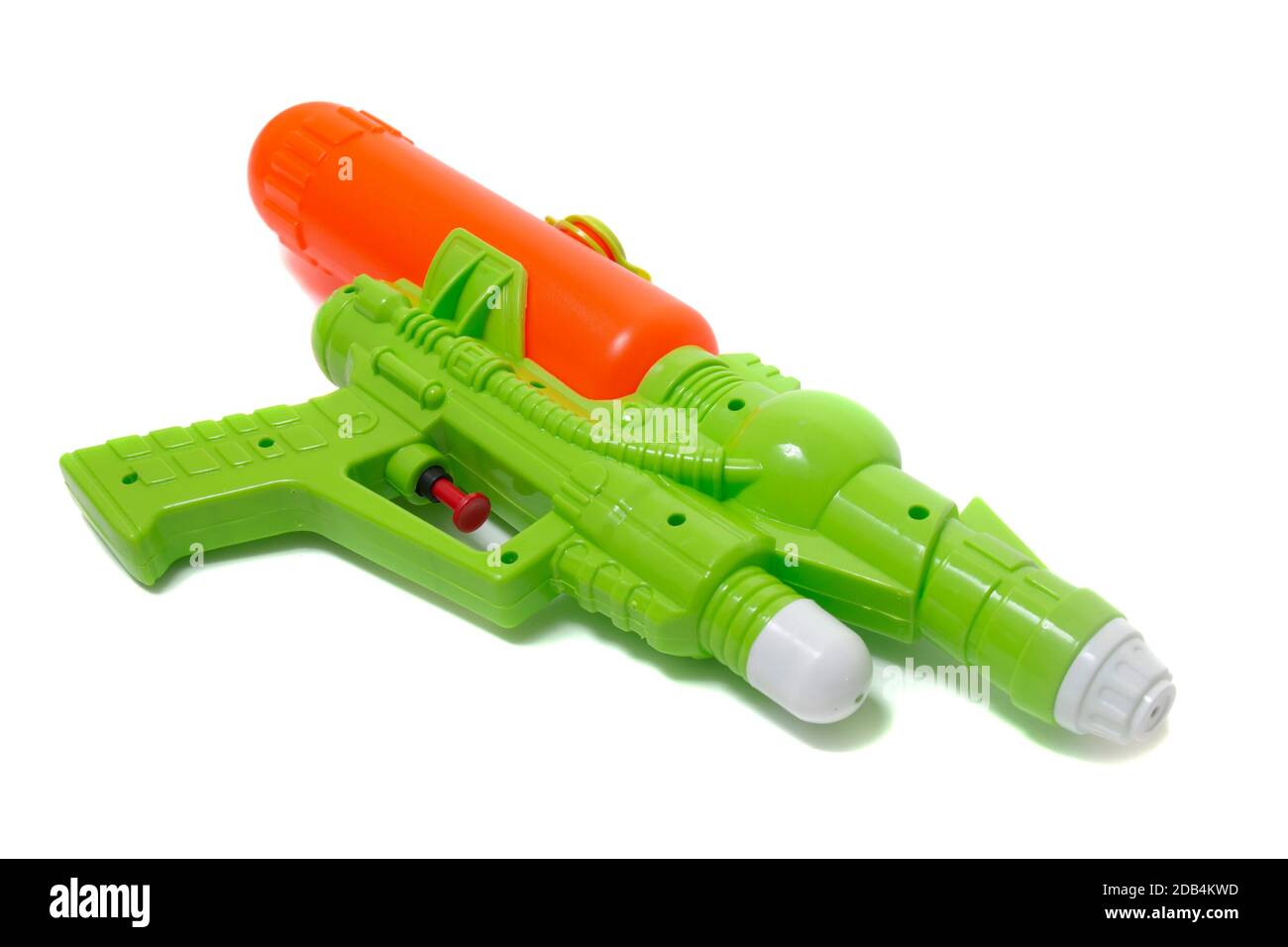 Colorful plastic water gun isolated on a white background Stock Photo ...
