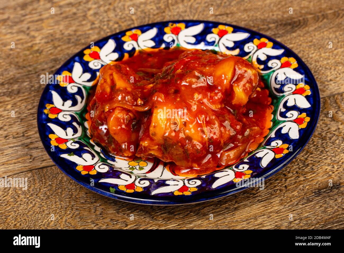 Georgian traditional Chahohbili with chicken Stock Photo - Alamy