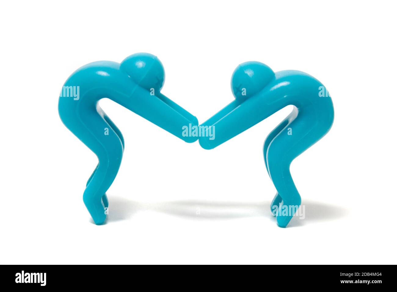 View of abstract health gym type exercise figures on a white background ...