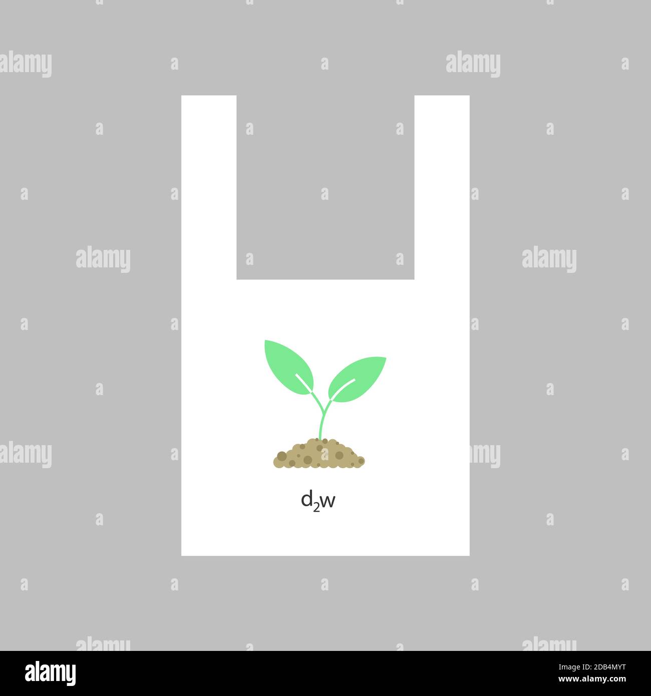 Biodegradable plastic bag with leaf design. Vector icon Stock Vector ...